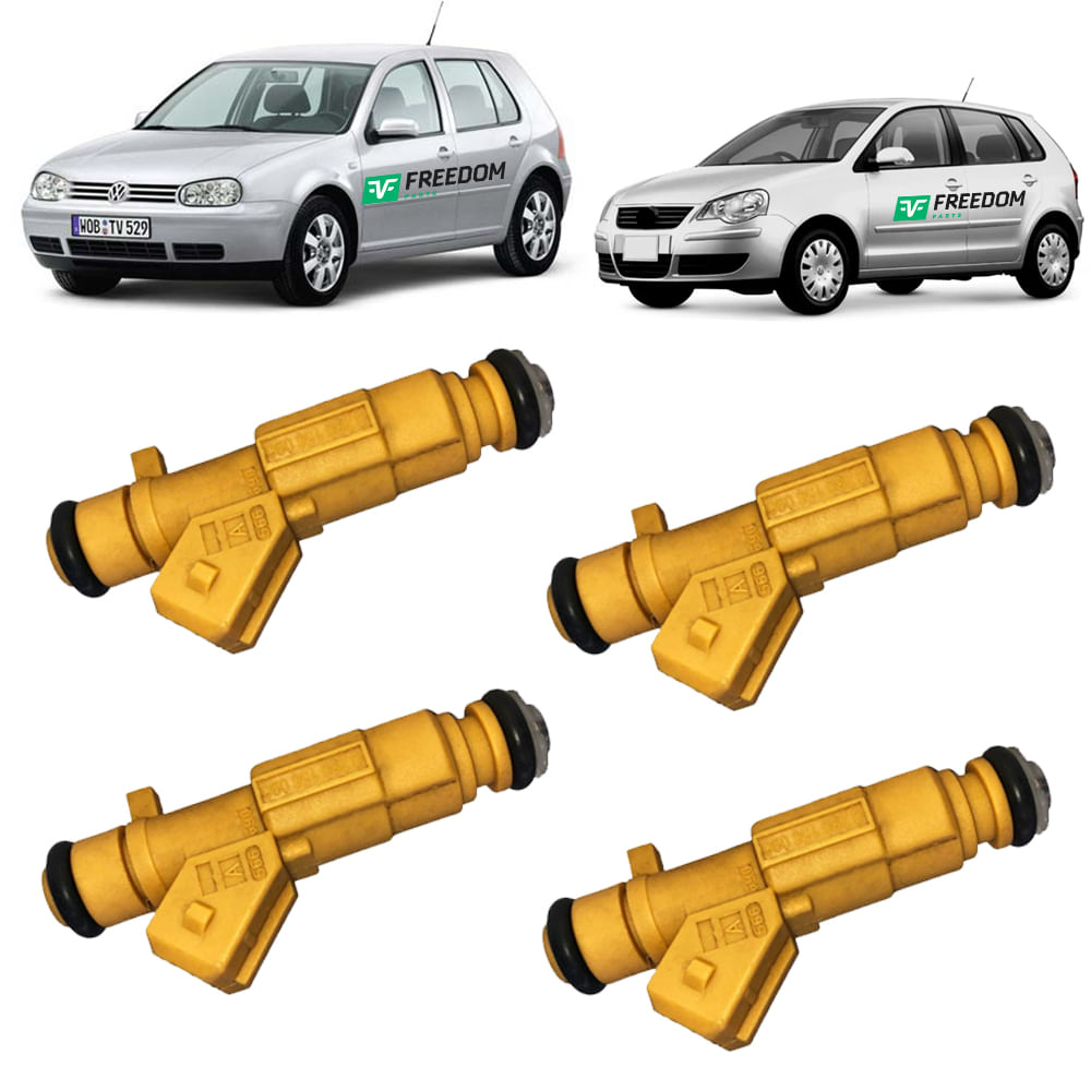 Bico injetor vw golf polo 1.6 8v gasolina 2002 á 2006 - 0280156096 kit ...